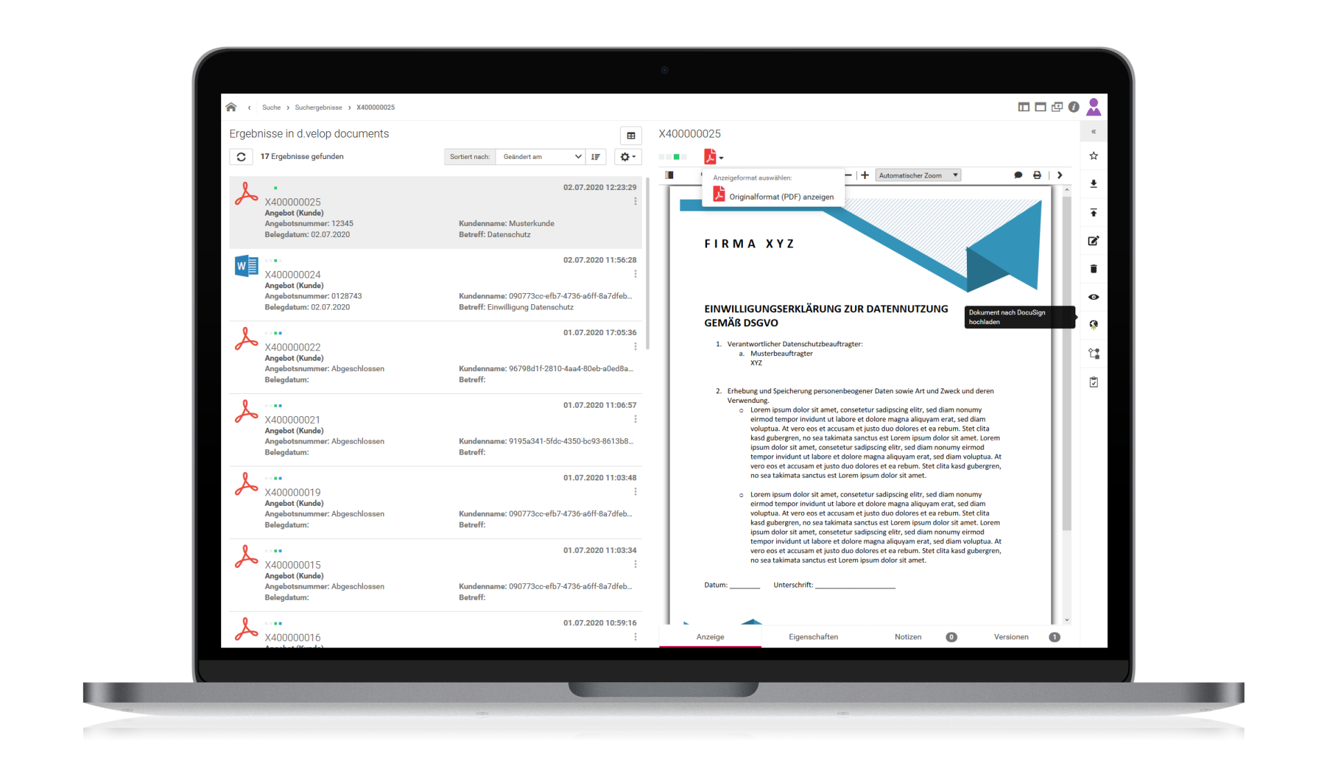 Digital unterschreiben